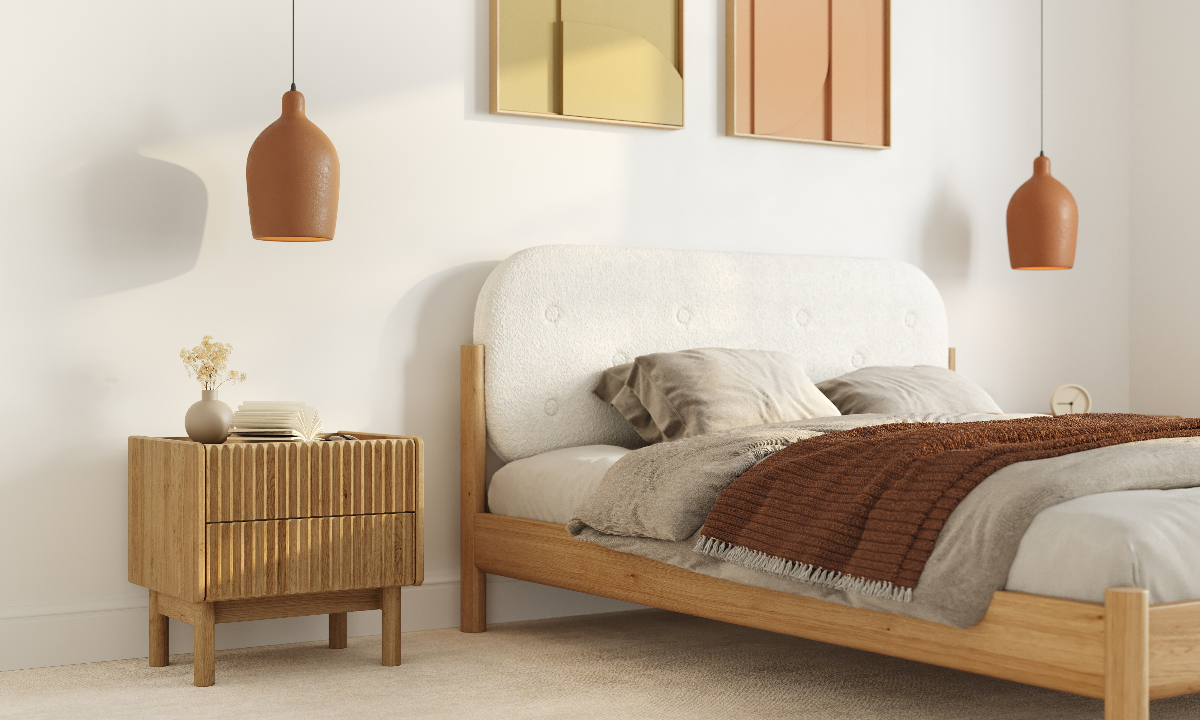 Nachttisch aus Eiche Japandi 02 - Woodica